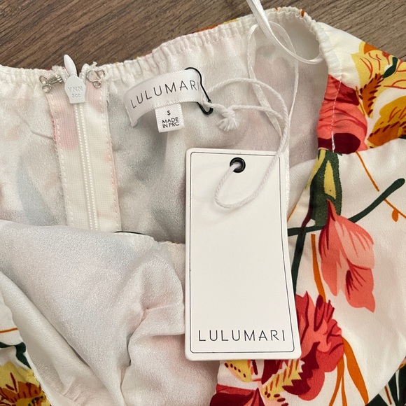 Lulumari | Pants & Jumpsuits | Lulumari White Floral Cutout Jumpsuit ...